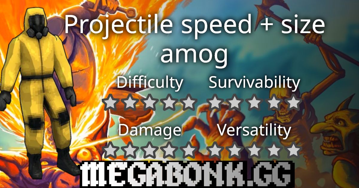 Projectile Speed + Size Amog - Amog Build | Megabonk.gg